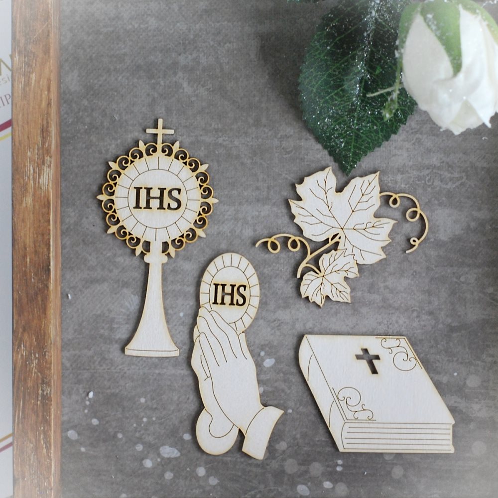 First Holy Communion set 01 – Decorative laser cut chipboards – Bloomar ...