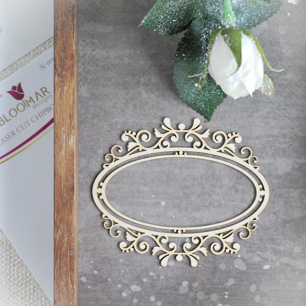 Frame 019 – Decorative laser cut chipboard – Bloomar Design