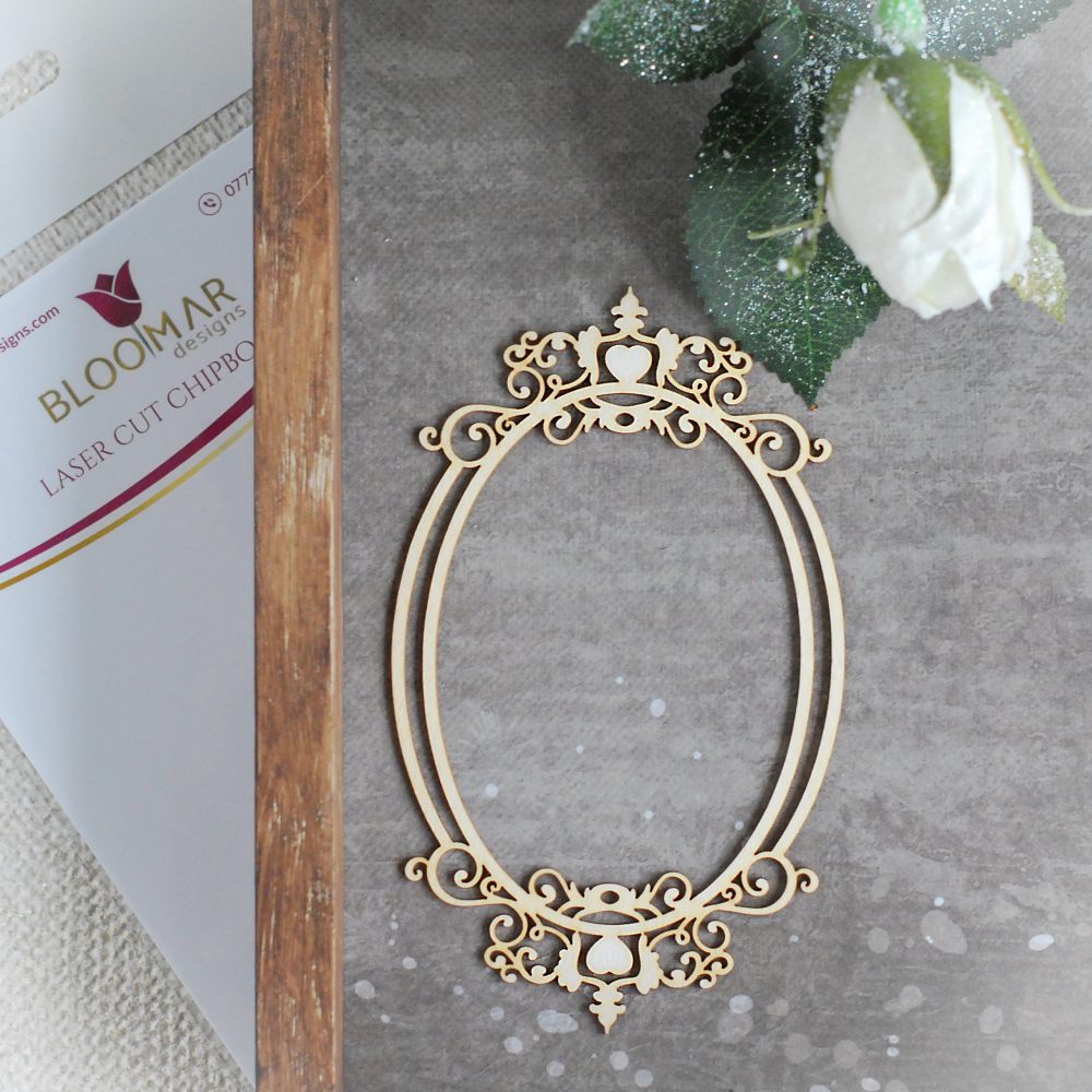 Frame 020 – Decorative laser cut chipboard – Bloomar Design