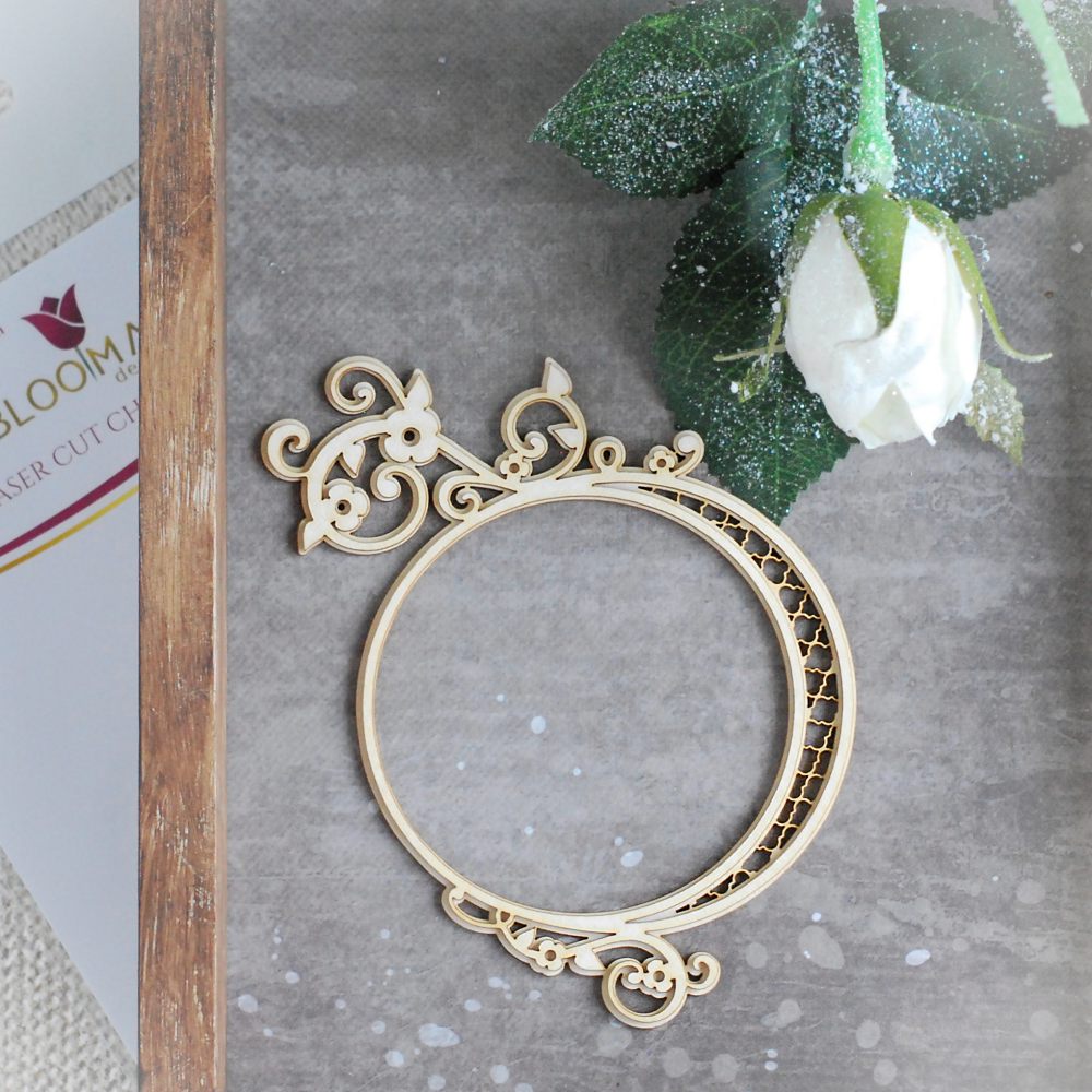 2 Layer Frame 026 – Decorative laser cut chipboard – Bloomar Design