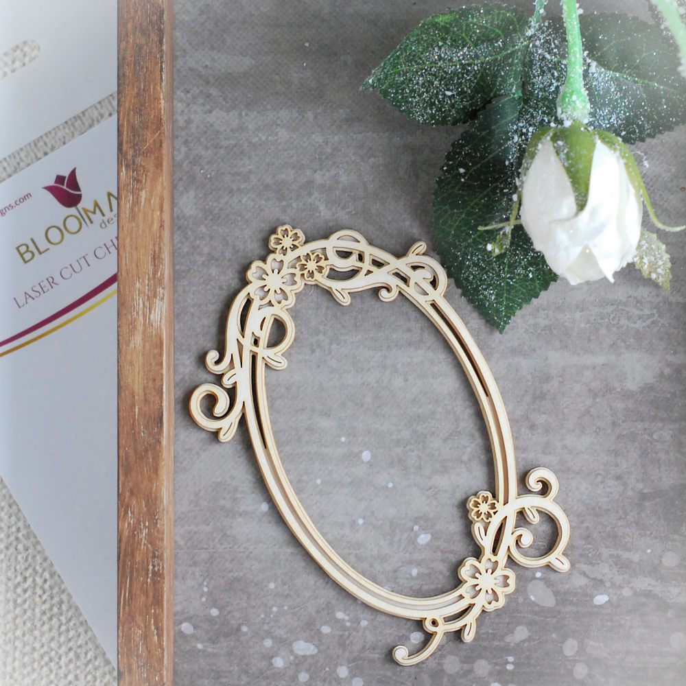 2 Layer Frame 029 – Decorative laser cut chipboard – Bloomar Design