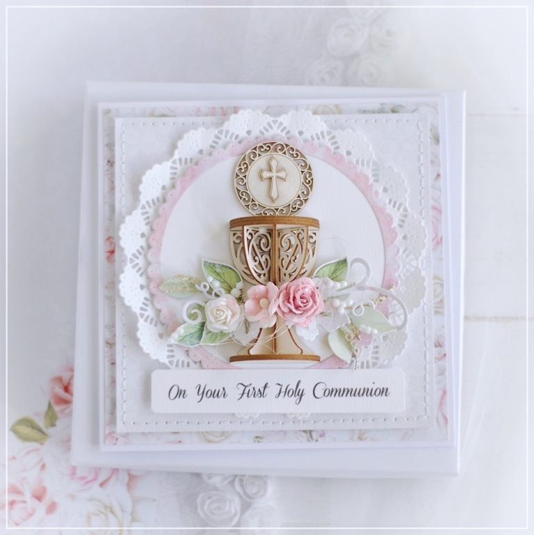 Luxury Handmade First Holy Communion card – Bloomar Design