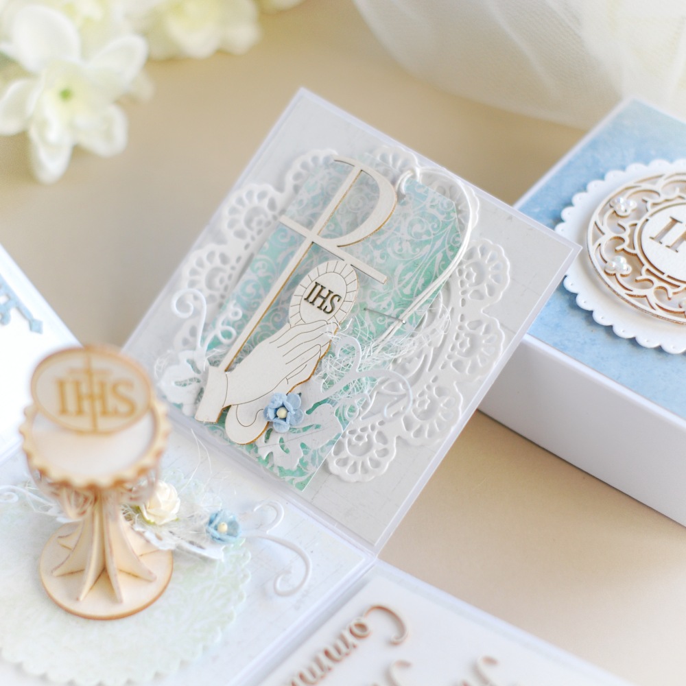 First Holy Communion exploding box card – Bloomar Design