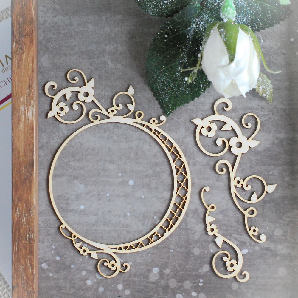 Circular Laser Cut Paper Frame