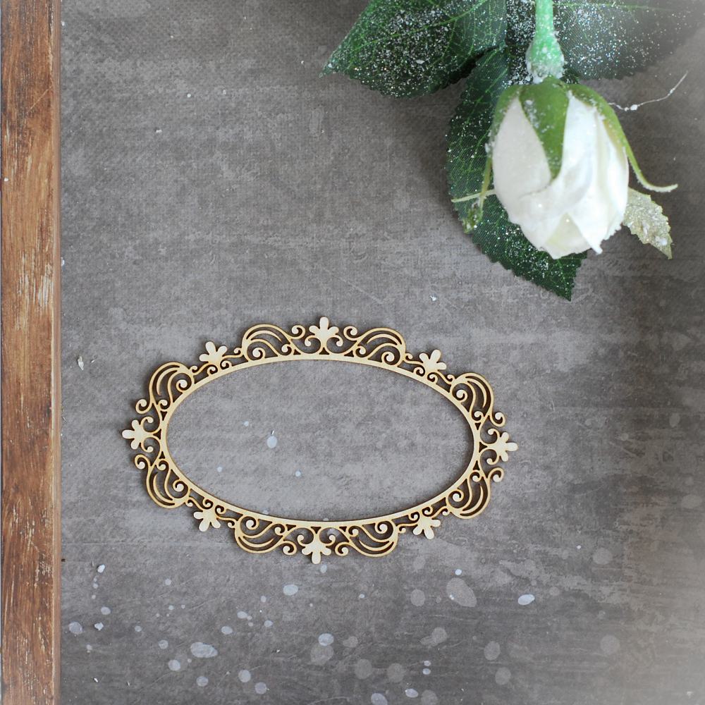 Frame 041 – Decorative laser cut chipboard – Bloomar Design