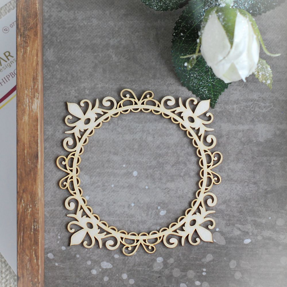 Frame 006 – Decorative laser cut chipboard – Bloomar Design