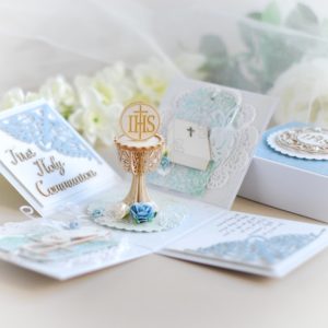 First Holy Communion exploding box card – Bloomar Design