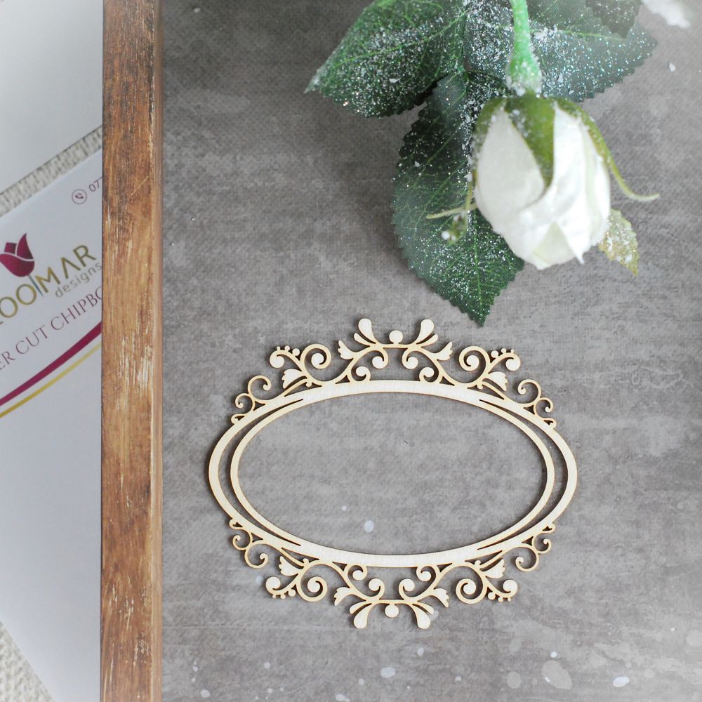 Frame 016 – Decorative laser cut chipboard – Bloomar Design
