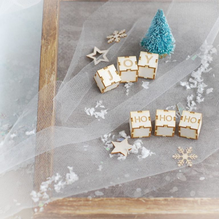 Christmas Collection 3D ” JOY ” and ” HO HO HO ” cubes – Decorative ...