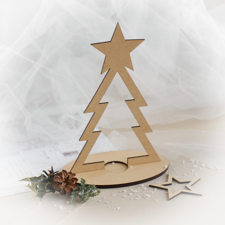 3D Christmas Tree – Decorative laser cut MDF – Bloomar Design