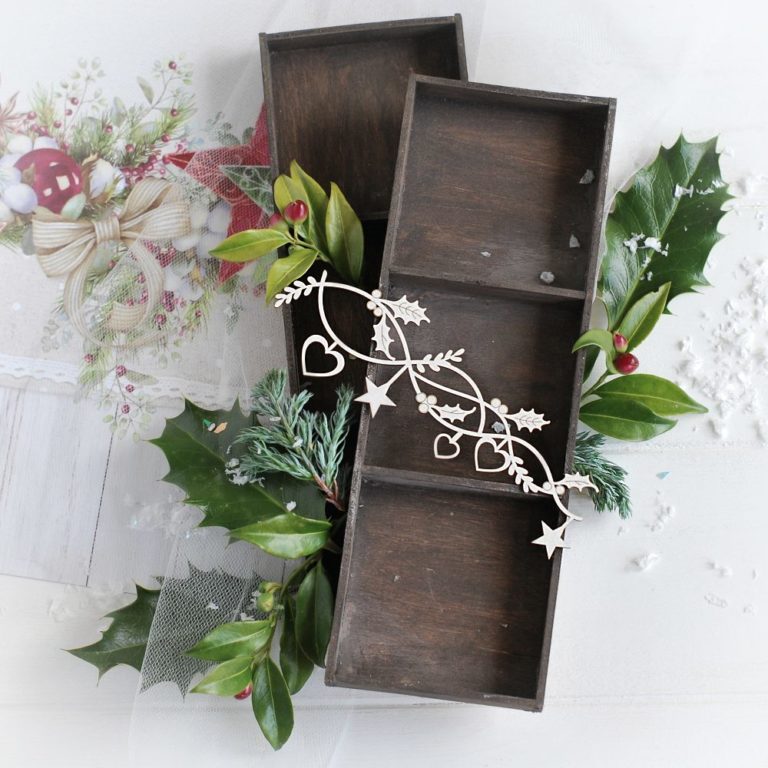 Christmas collection – Large border – Decorative laser cut chipboard ...