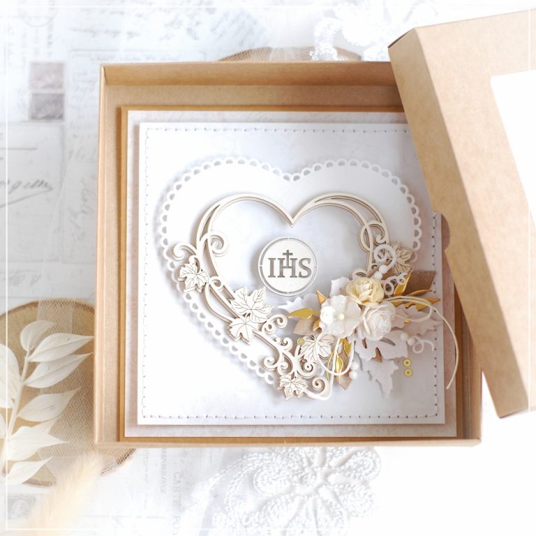 Personalised handmade luxury First Holy Communion card – Bloomar Design